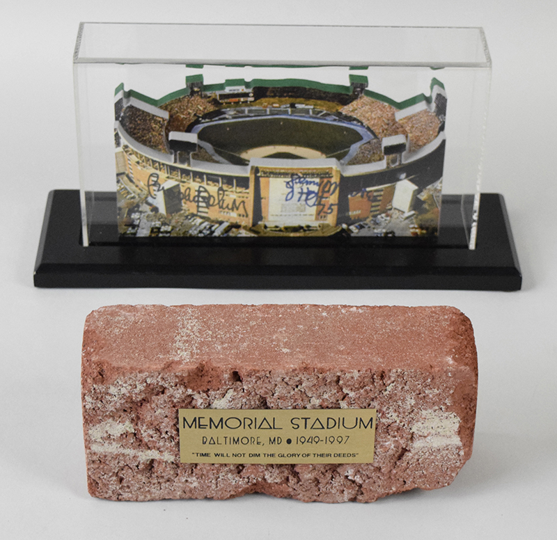 Memorial stadium brick with Brooks Robinson and Lenny... | Barnebys