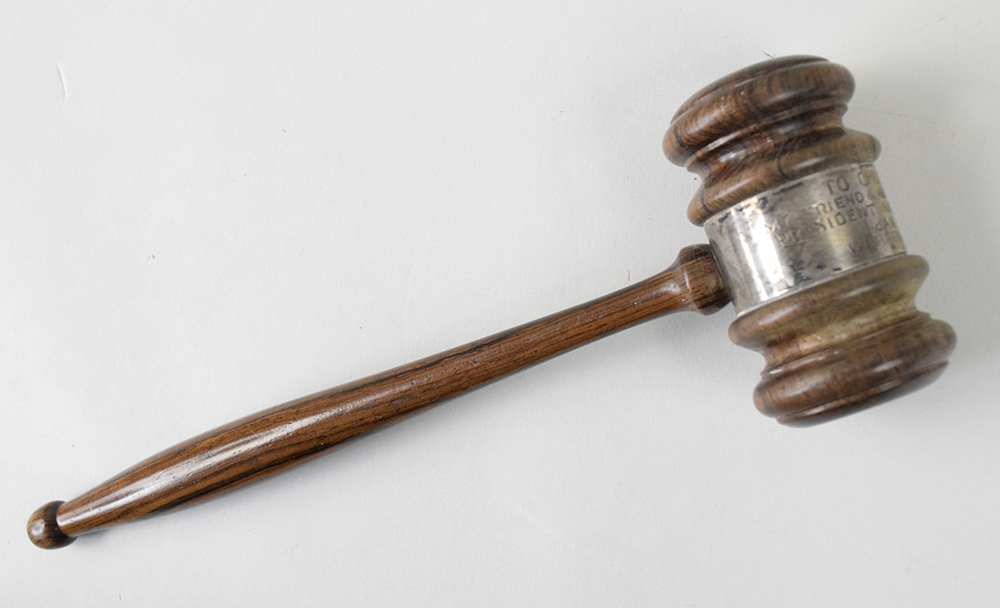 Charles "Chub" Feeney presentational gavel from Warren... | Barnebys