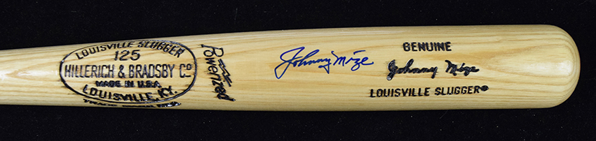 Johnny Mize signed replica model baseball bat (NM) | Barnebys